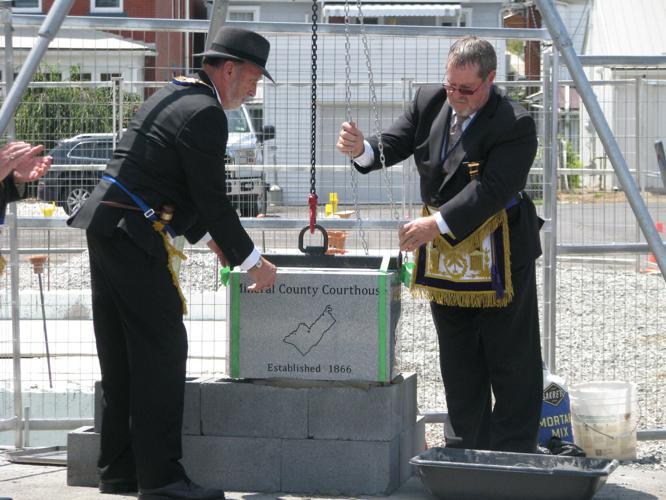 Masons lay cornerstone for courthouse addition | Mineral County WV News ...