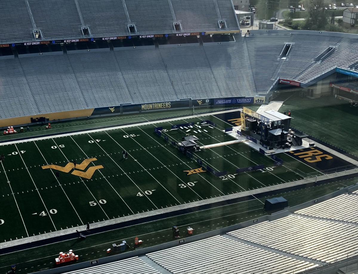 0418 WVU football press box view Jake Owen stage front | West Virginia ...