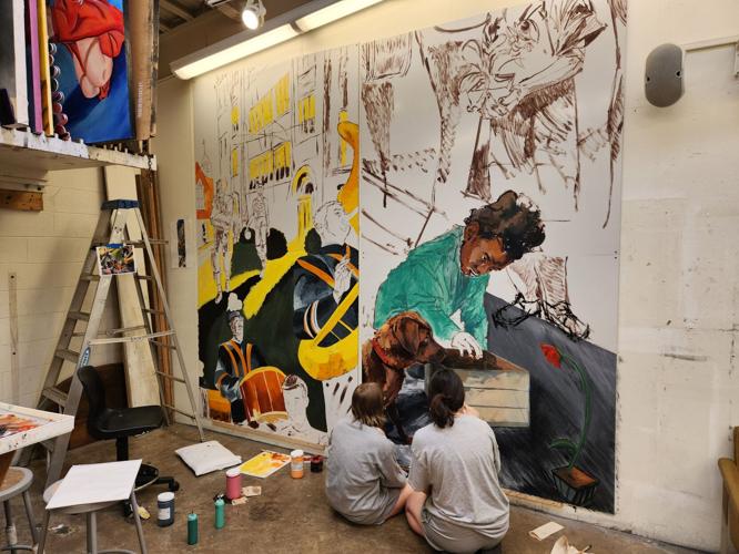 Fairmont State University arts professor, students developing murals ...