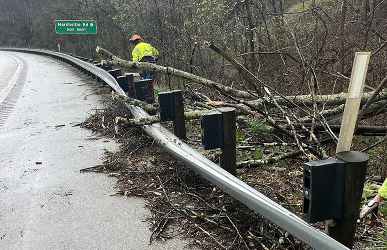 West Virginia Division of Highways crews work on flood damage | West ...
