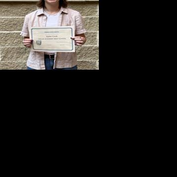 Kylee Cook honored with Helen (McNealey) West Academic Excellent ...