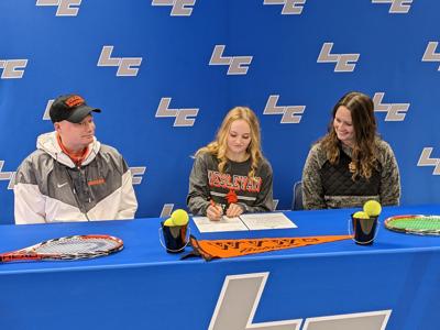 Lewis County's Emily Lybarger signs with West Virginia Wesleyan tennis ...