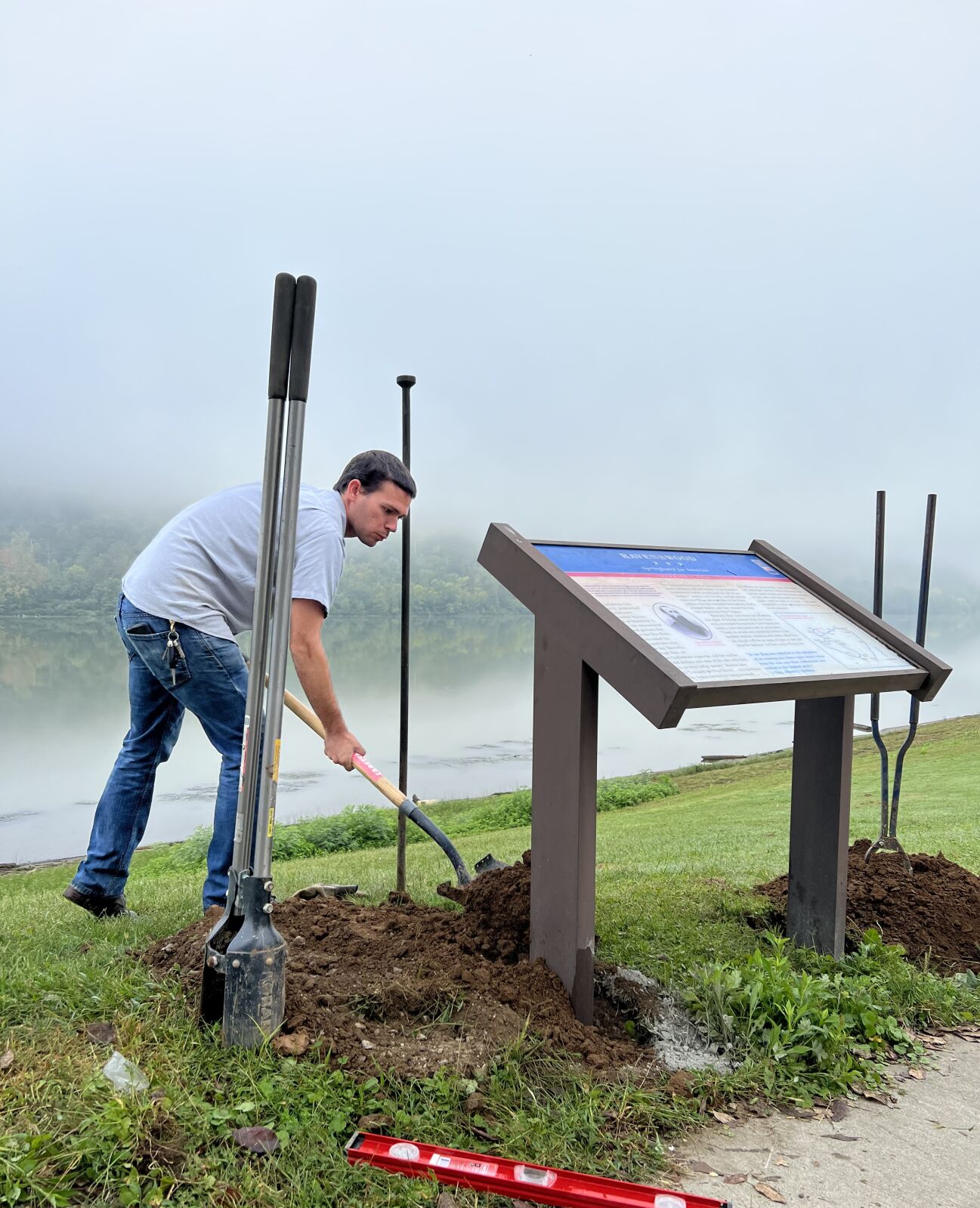 Historic Civil War sign is refreshed and relocated at Riverfront Park ...