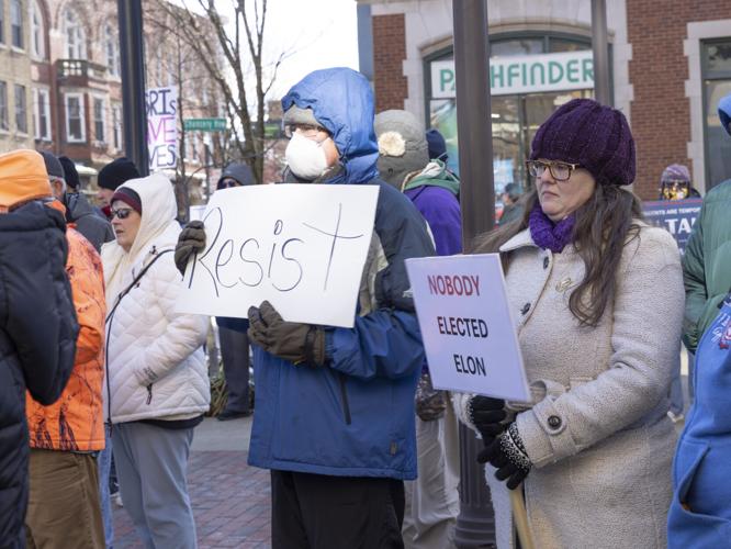Morgantown (West Virginia) protesters target President Trump, Elon Musk ...