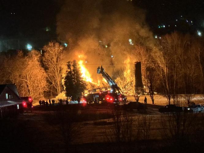 Monongalia County (West Virginia) firefighters battle blaze along Baker ...