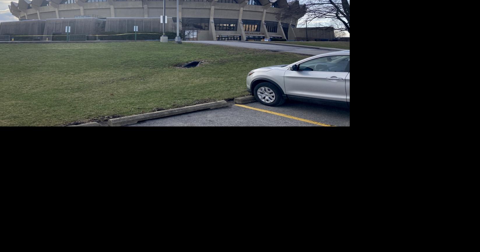 WVU Basketball 0128 WVU Coliseum from parking lot front | West Virginia ...
