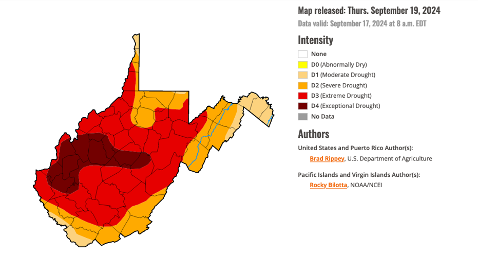 West Virginia remains 'historically dry,' says U.S. Drought Monitor ...