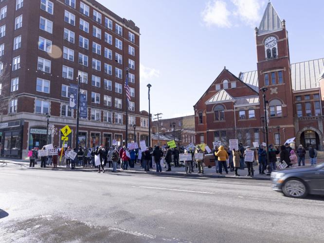 Morgantown (West Virginia) protesters target President Trump, Elon Musk ...