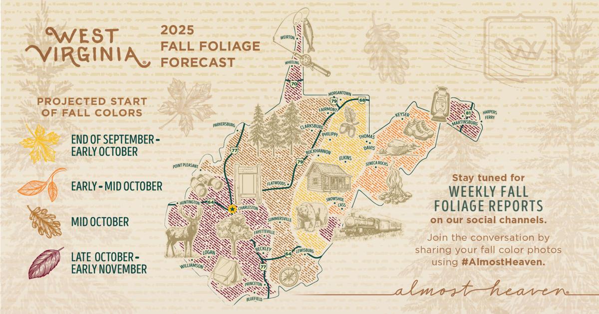 West Virginia Releases 2025 Fall Foliage Forecast and Travel Guide | WV ...