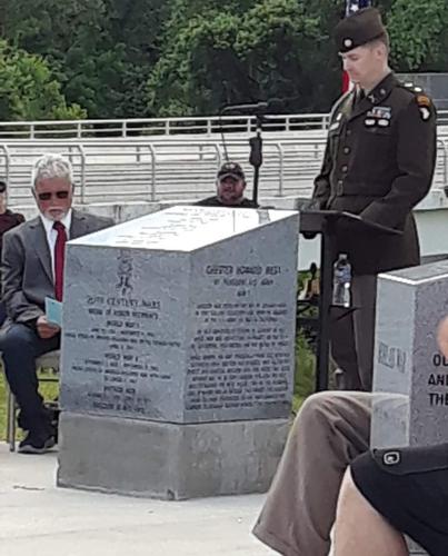Statue of Staff Sgt. Jimmy Stewart unveiled at Mason County Veterans ...