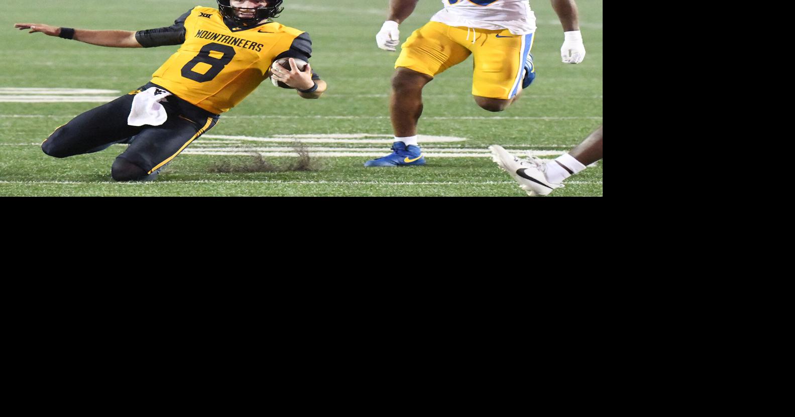 WVU football 0916 Nicco Marchiol slides vs Pitt | West Virginia ...