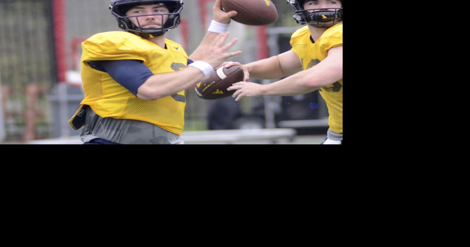 WVU football 0417 Nicco Marchiol throws practice front | West Virginia ...
