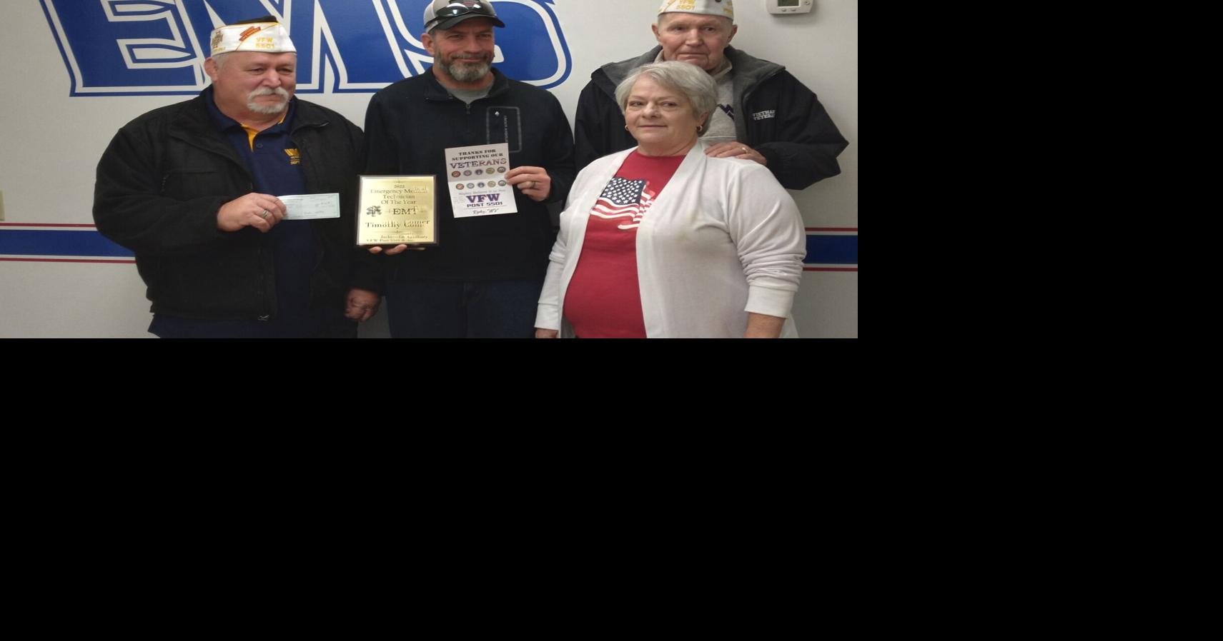 Timothy Comer wins local, district and state VFW EMT of the Year ...