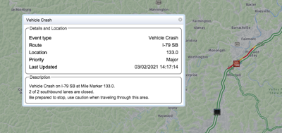 Update: Interstate 79 south near White Hall, West Virginia, reopens ...