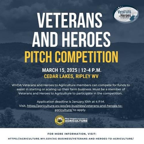 West Virginia Veterans & Heroes to Agriculture Pitch Competition Set ...