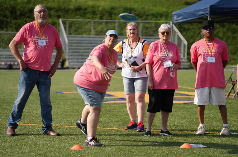 Senior Olympics frisbee throw.png | | wvnews.com
