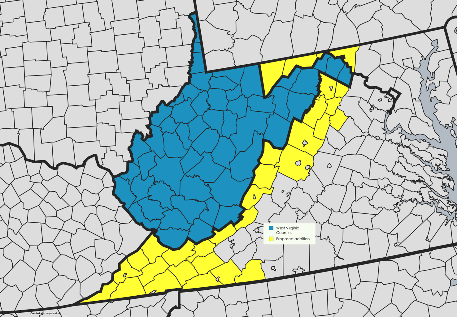 West Virginia state senator invites 30 counties from Virginia, Maryland ...
