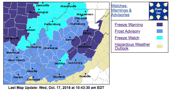 National Weather Service issues freeze, frost alerts for much of West ...