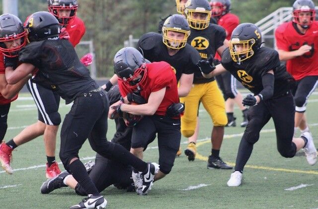 Keyser wrangles Petersburg in first football scrimmage | Mineral County ...