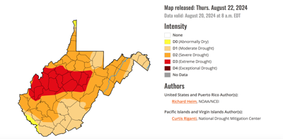 Agriculture topics: Lewis County (West Virginia) in extreme drought ...