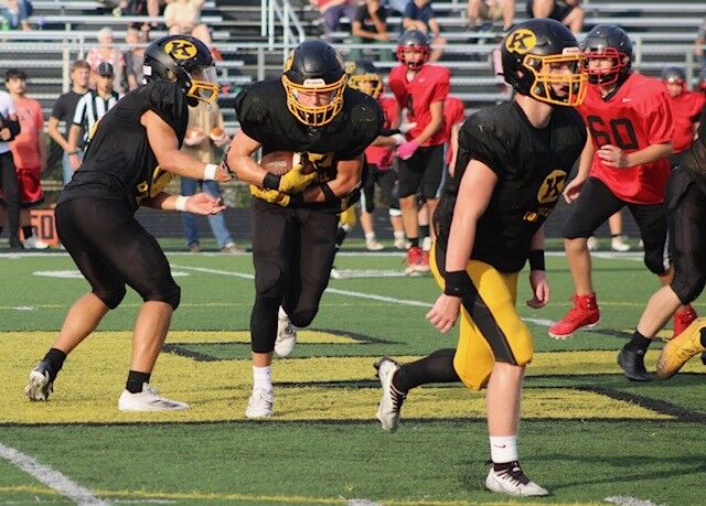 Keyser wrangles Petersburg in first football scrimmage | Mineral County ...