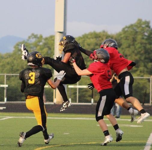 Keyser wrangles Petersburg in first football scrimmage | Mineral County ...