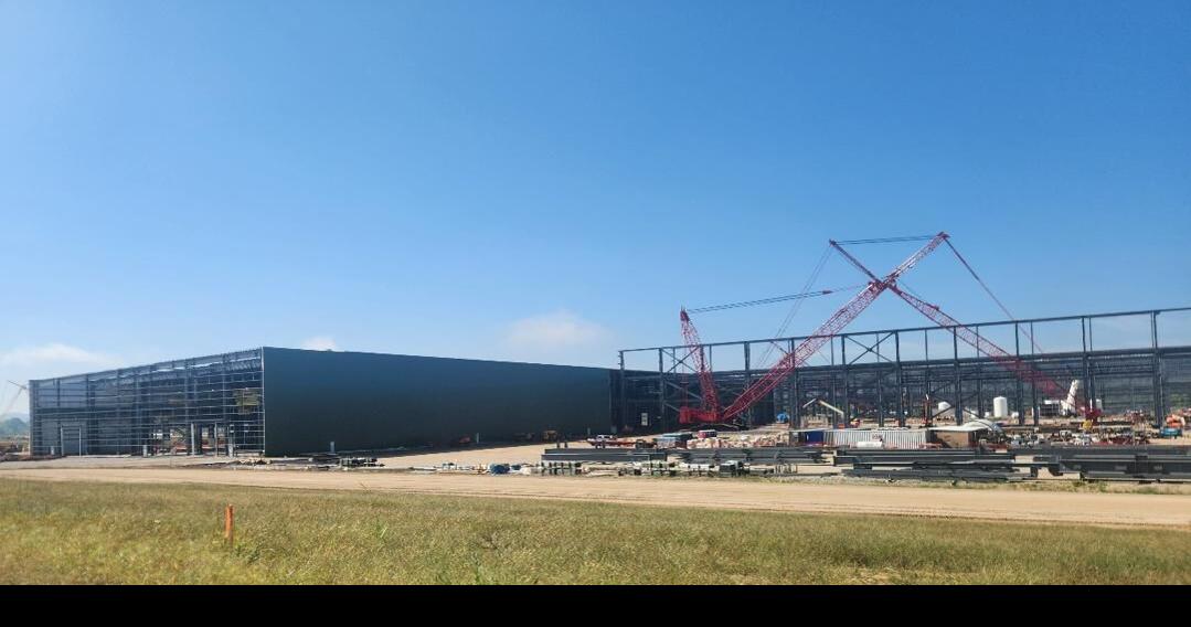 The Nucor steel mill's construction in Apple Grove showing great signs ...