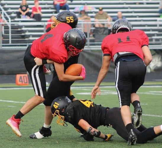 Keyser wrangles Petersburg in first football scrimmage | Mineral County ...