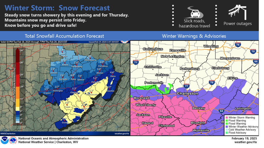 MOTORIST ALERT: Winter storm impacts West Virginia, affecting travel ...