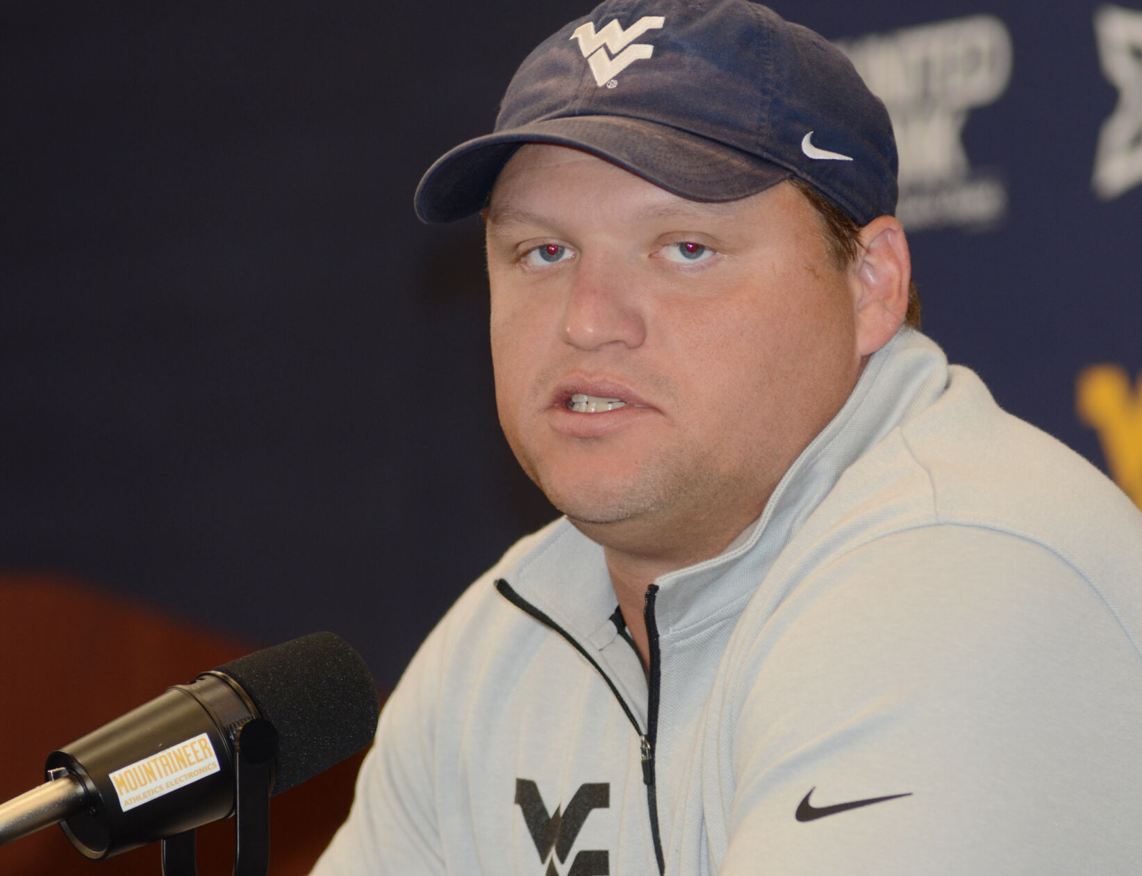 WVU football 0811 Michael Nysewander presser front | West Virginia ...