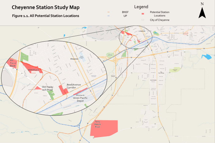 Public sees potential sites for a new passenger rail station in ...