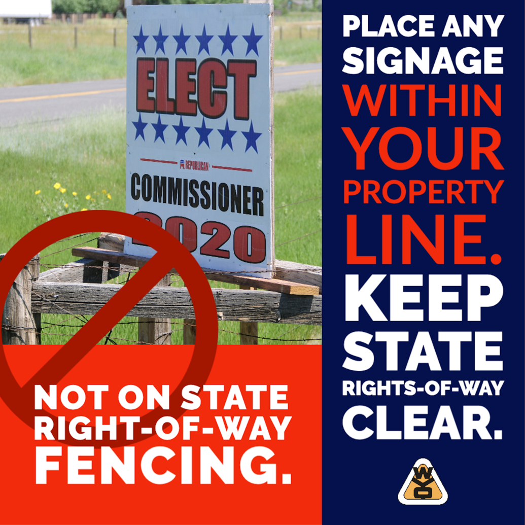 WYDOT reminds public of signage prohibition in state right-of-way ...