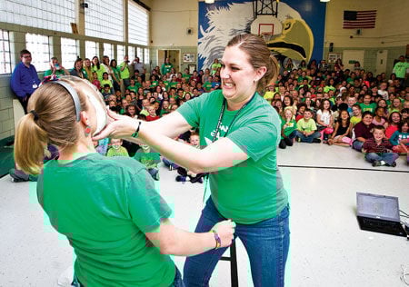 Slade Elementary students rewarded, principal taped to wall | Local ...