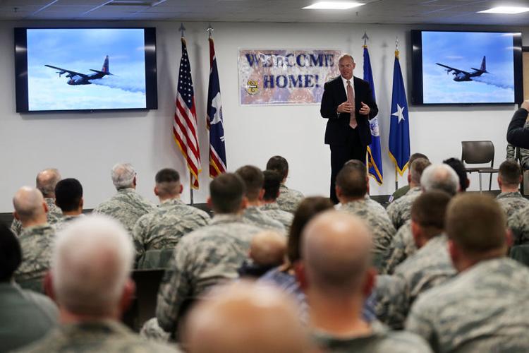 Welcome back ceremony for airmen of the 153rd Airlift Wing | Gallery ...
