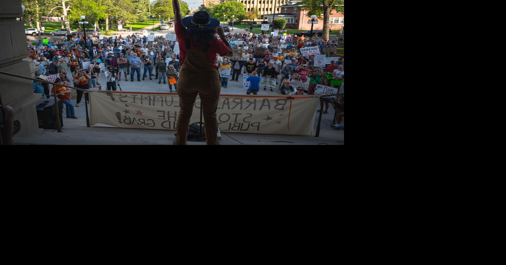 Thousands gather across Wyoming to protest proposal to sell public land ...