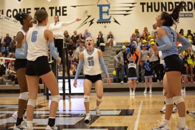 East comes alive late; tops Central in four sets | Cheyenne East ...