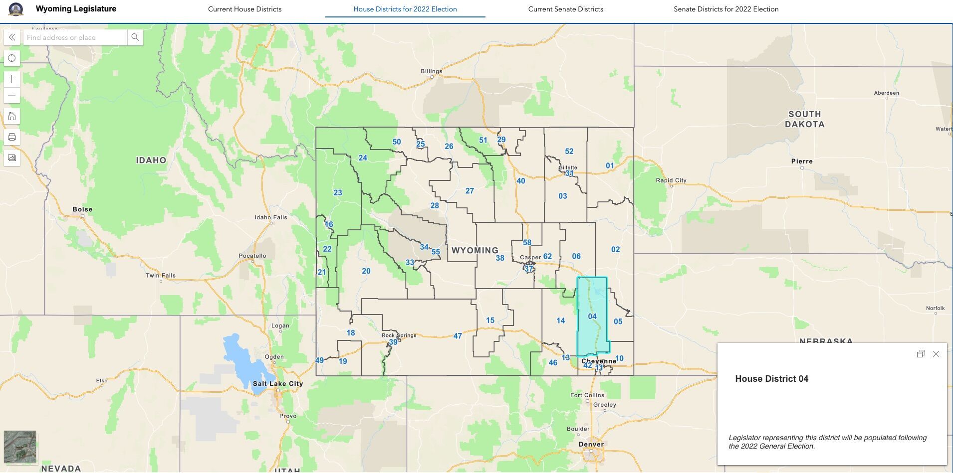 Updated Wyo. legislative district maps available on Legislature's ...