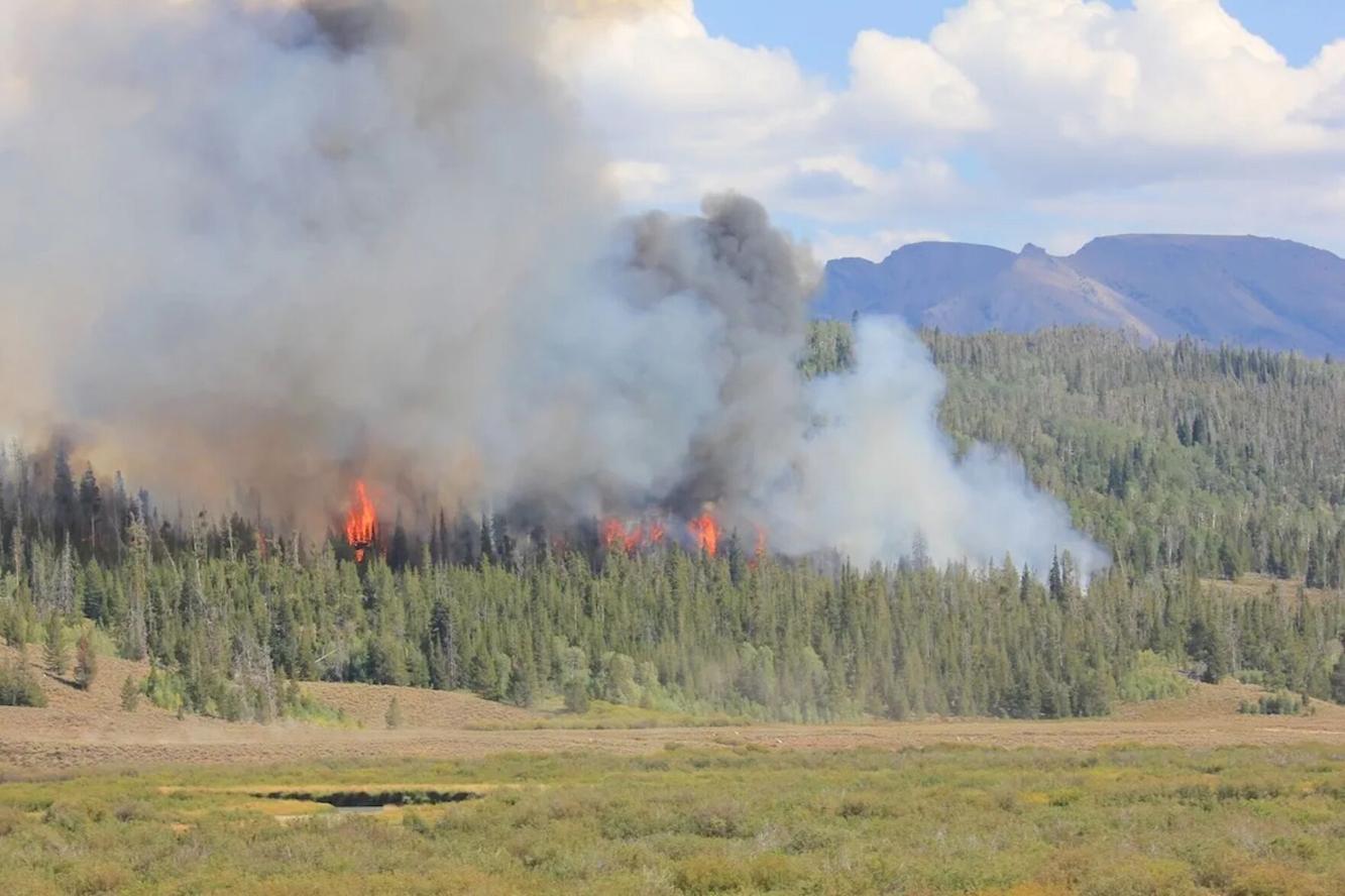 Western Wyoming fire explodes, closing Green River Lakes Road ...