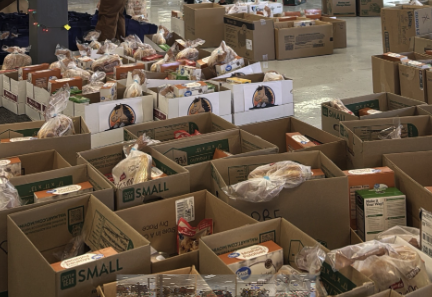 Stagecoach PTO, First Choice Ford prepare 260 Christmas food boxes for ...