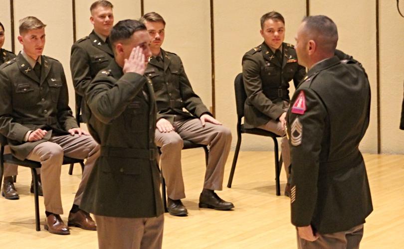 Cowboy commissioning: Seven cadets become Army officers during ...