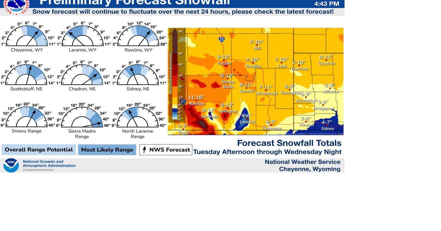 Cheyenne to see snow, sub-zero temperatures in winter storm | Local ...
