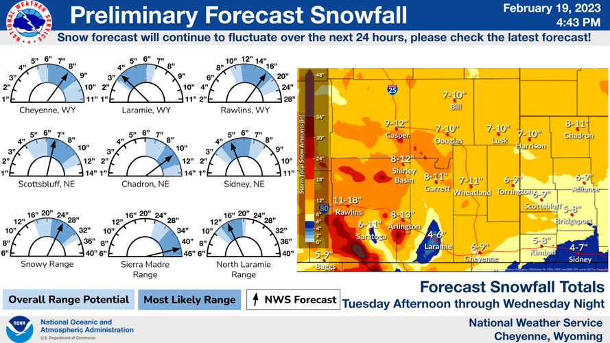 Cheyenne to see snow, sub-zero temperatures in winter storm | Local ...