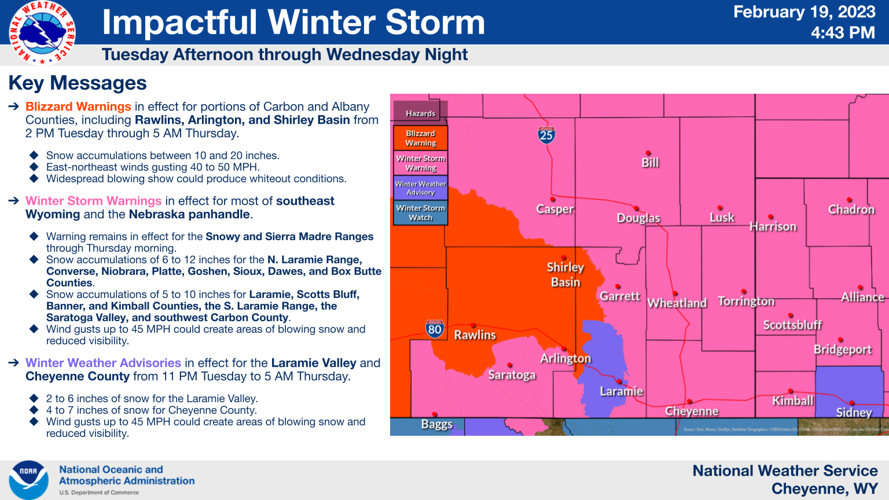 Cheyenne to see snow, sub-zero temperatures in winter storm | Local ...