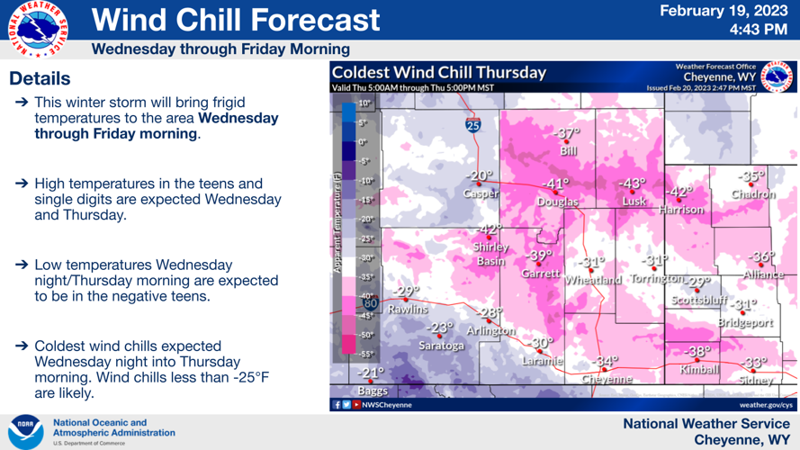Cheyenne to see snow, sub-zero temperatures in winter storm | Local ...