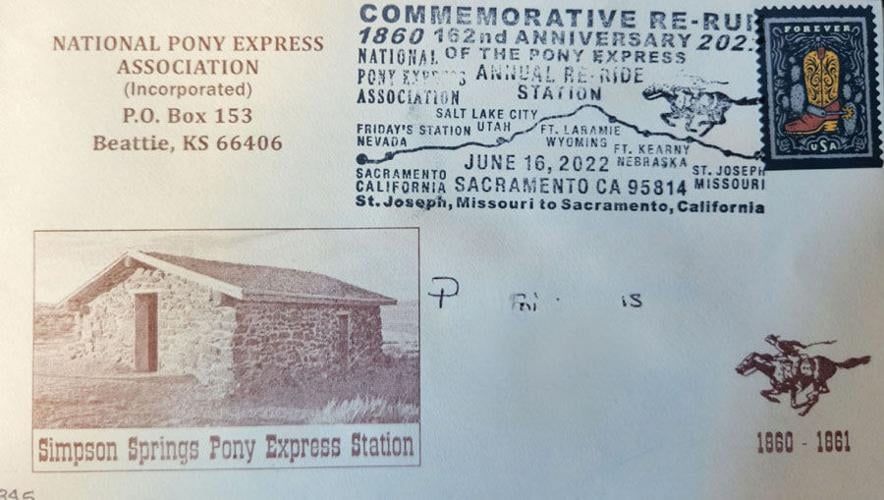 Have your letter carried by the Pony Express!: Pony Express Re-Ride ...