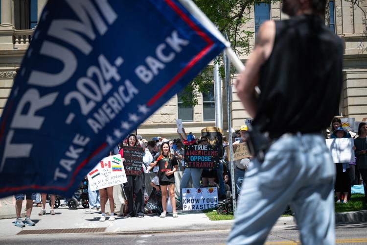 Hundreds gather for 'No Kings' protest in Cheyenne | Local News ...