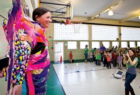 Slade Elementary students rewarded, principal taped to wall | Local ...