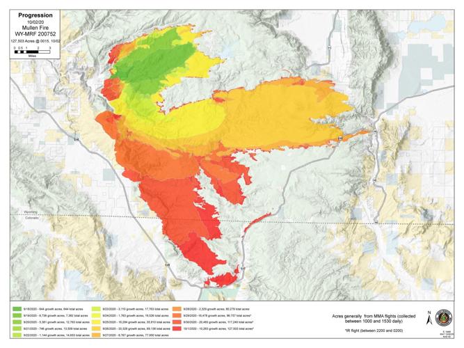 Mullen Fire at 128,738 acres, battle lines created south of blaze ...