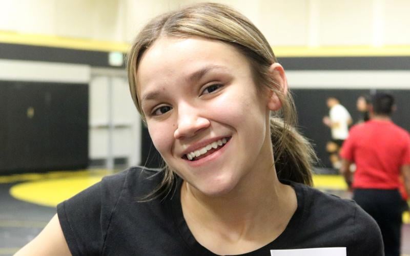 Cheyenne South junior Trinity Warner has caught up quickly on the mat ...