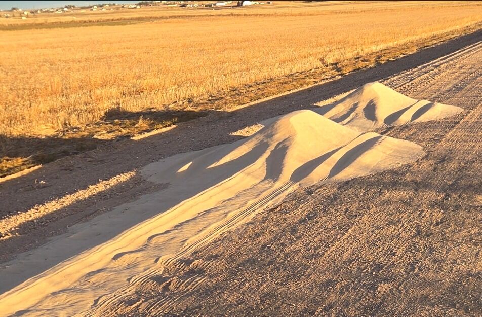 Intentionally dumped frac sand making for dangerous roadways ...